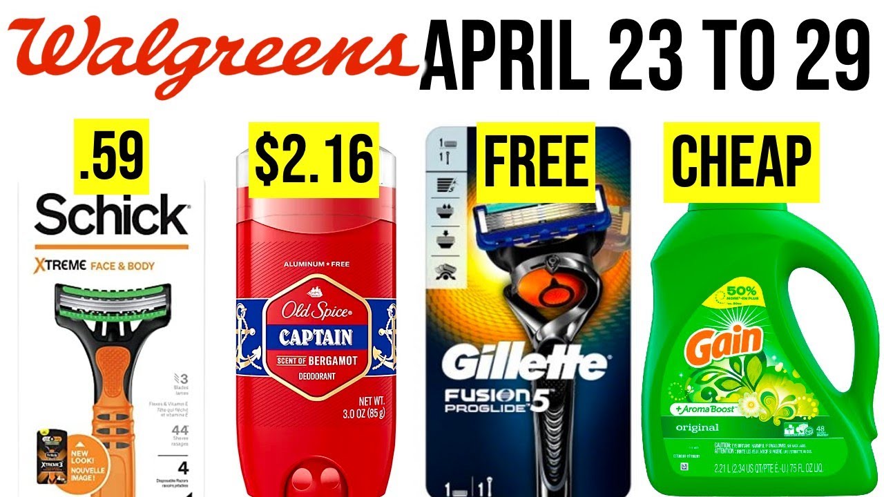 Walgreens **FREE + CHEAP RAZORS** April 23 to 29! - YouTube