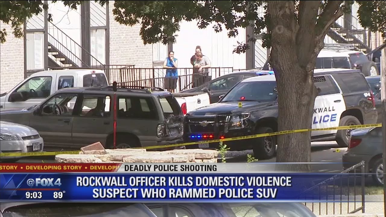 Rockwall Police kill suspect who rammed police SUV - YouTube