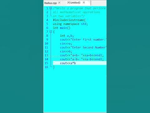 Perform All Mathematical Operators in C++ #coding #c++ #shorts - YouTube