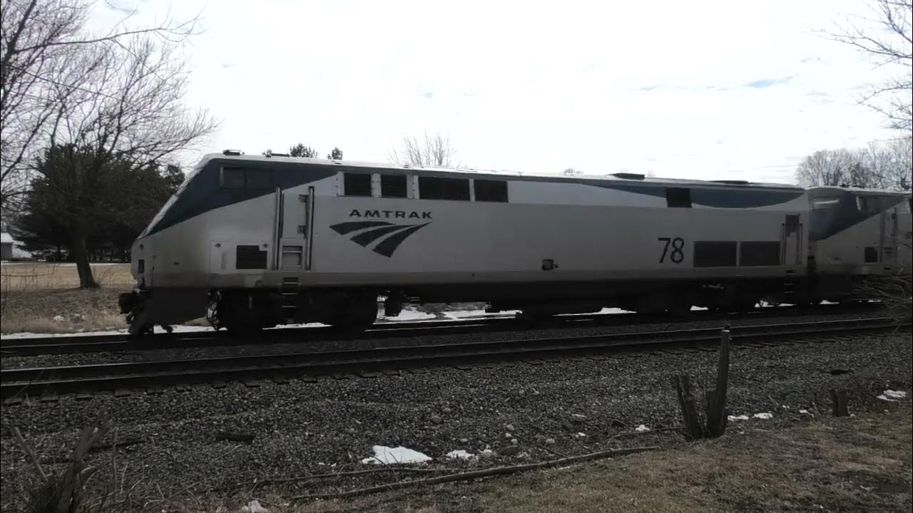 Amtrak 78 East in Wyanet, IL 2/14/22 - YouTube