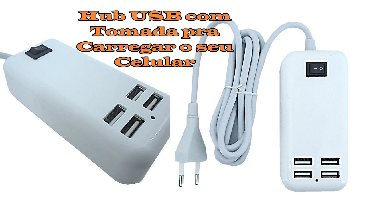 Hub com Portas USB 5 Volts, Função Carregador, com Tomada 110V 220V ...