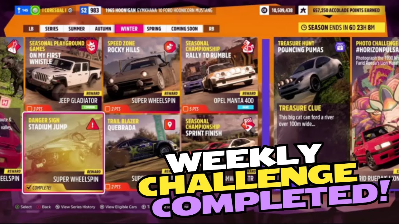 FH 5: Weekly Danger Sign Challenge: Stadium Jump Complete Guide - YouTube