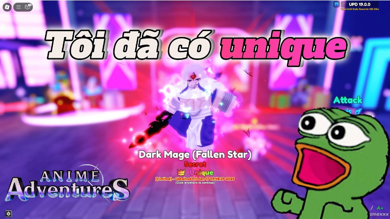 Secret Unique đầu tiên của tôi trong ANIME ADVENTURES - Vũ trụ ...