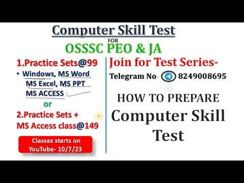 How to prepare skill test for OSSSC PEO & JA exam 2023 - YouTube