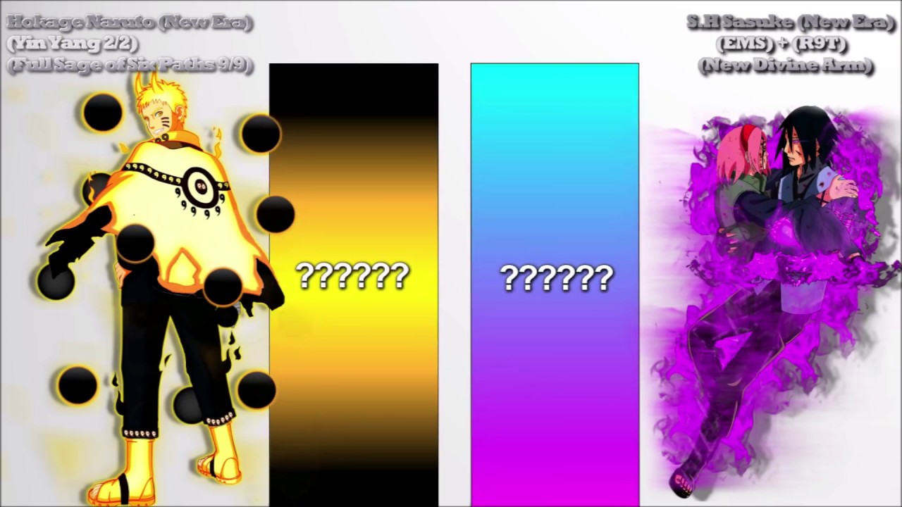 Naruto vs Sasuke power levels - YouTube