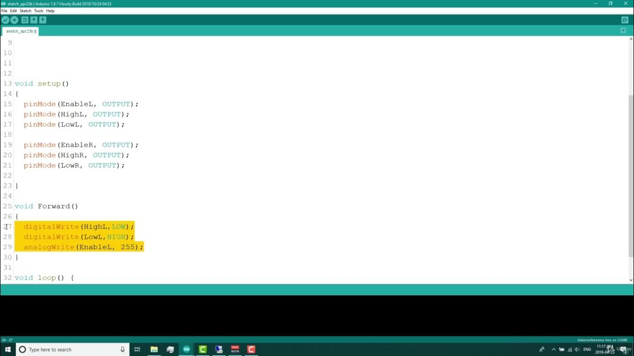 7 Forward Backward Functions for Motors - YouTube