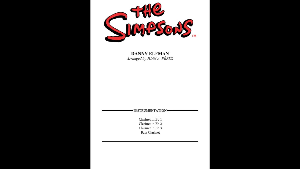 The Simpsons - Clarinet Quartet (arr. Juan A. Pérez) - YouTube