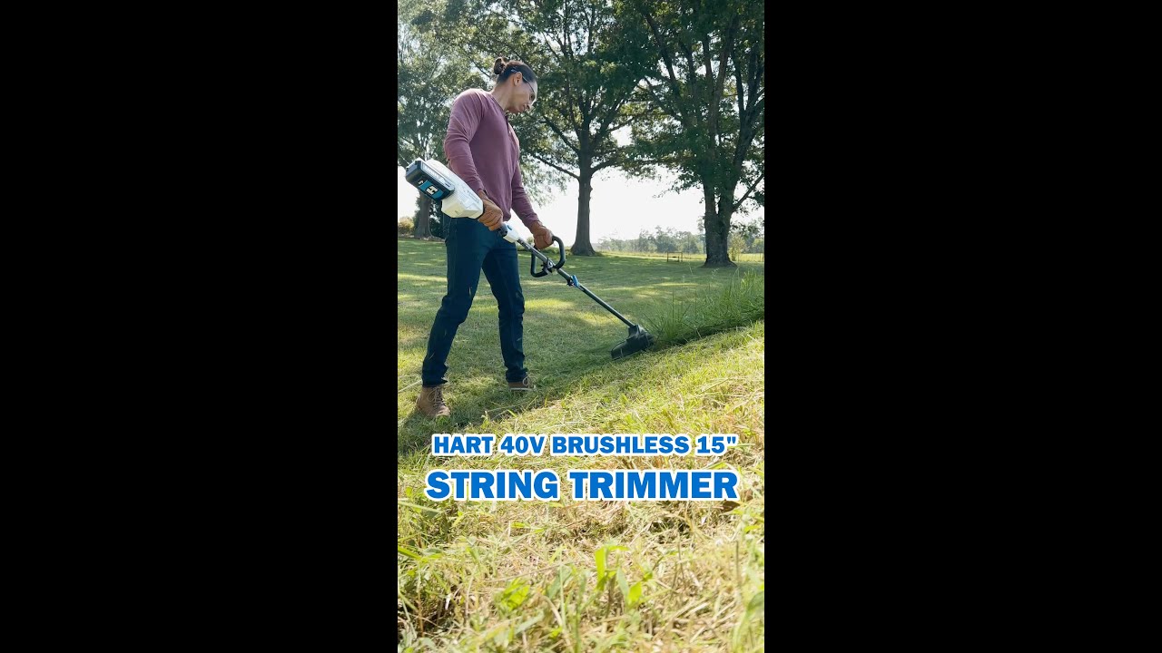 HART 40V Brushless 15in String Trimmer - YouTube