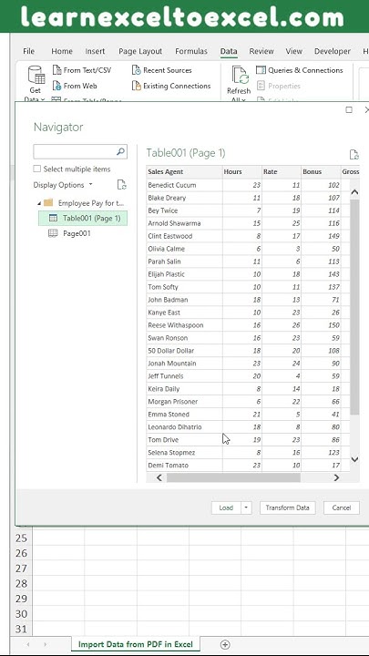 Excel Pro Trick: How to Import Data from PDF to #Excel with Power Query ...