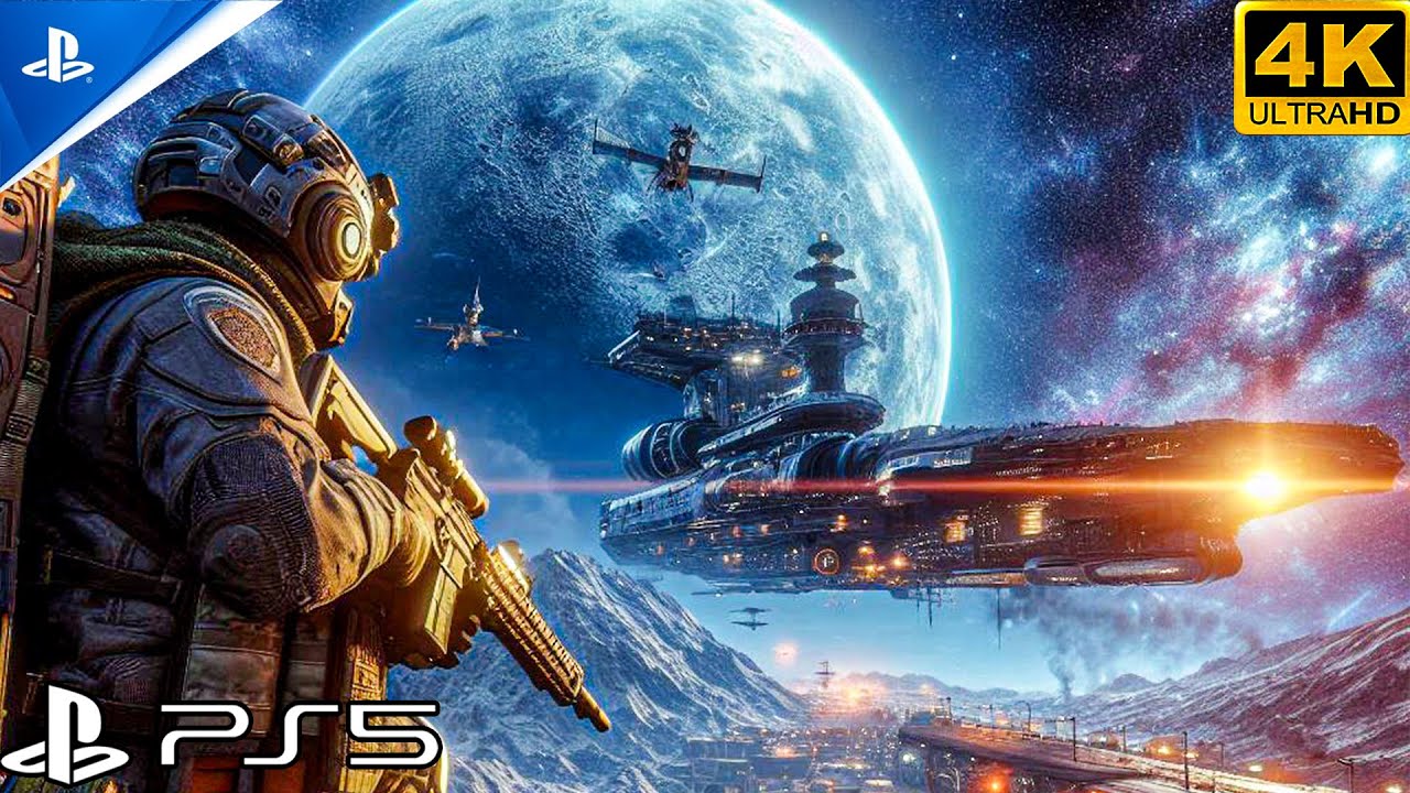 DESTROYING ENEMY MOTHER SHIP (PS5) Realistic ULTRA Graphics Gameplay ...