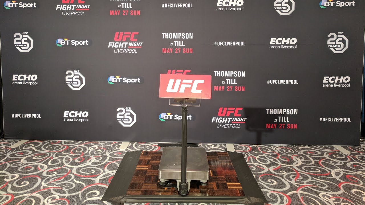 UFC Fight Night Liverpool Thompson vs Till Official Weigh In - YouTube
