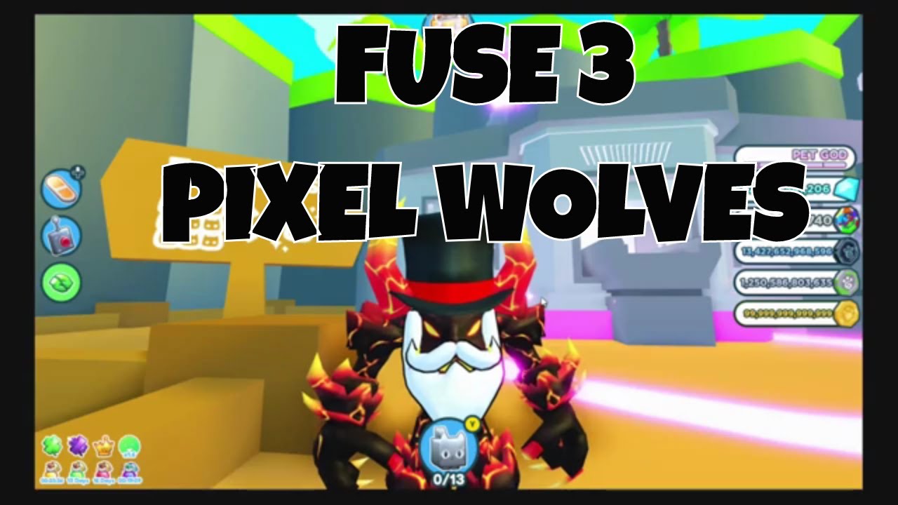 What happens if you fuse 3 PIXEL WOLF (Pet Simulator X) - YouTube