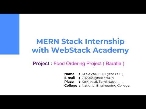 MERN Stack Internship with WebStack Academy 2023 - Presentation ...