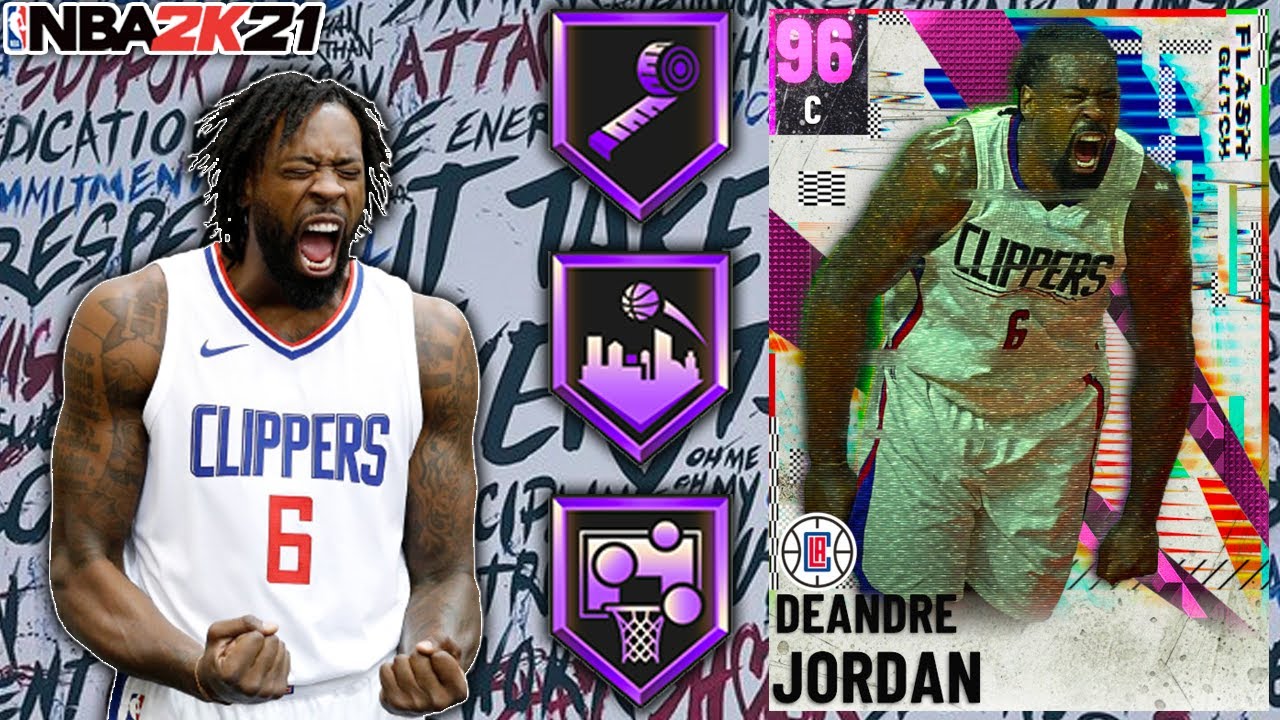 GLITCHED PINK DIAMOND DEANDRE JORDAN GAMEPLAY! HE HAS HOF RANGE ...