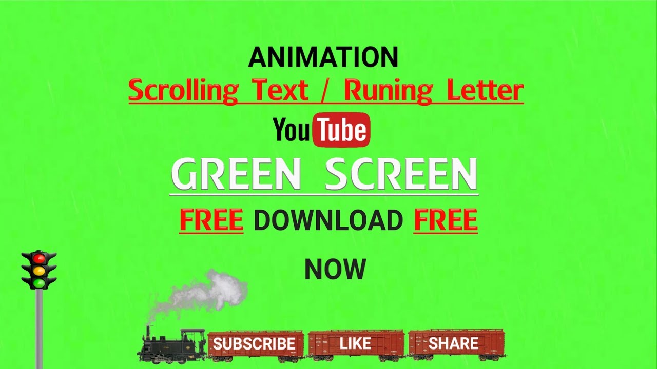 Scrolling Text/Runing Letter Animation Green Screen - YouTube