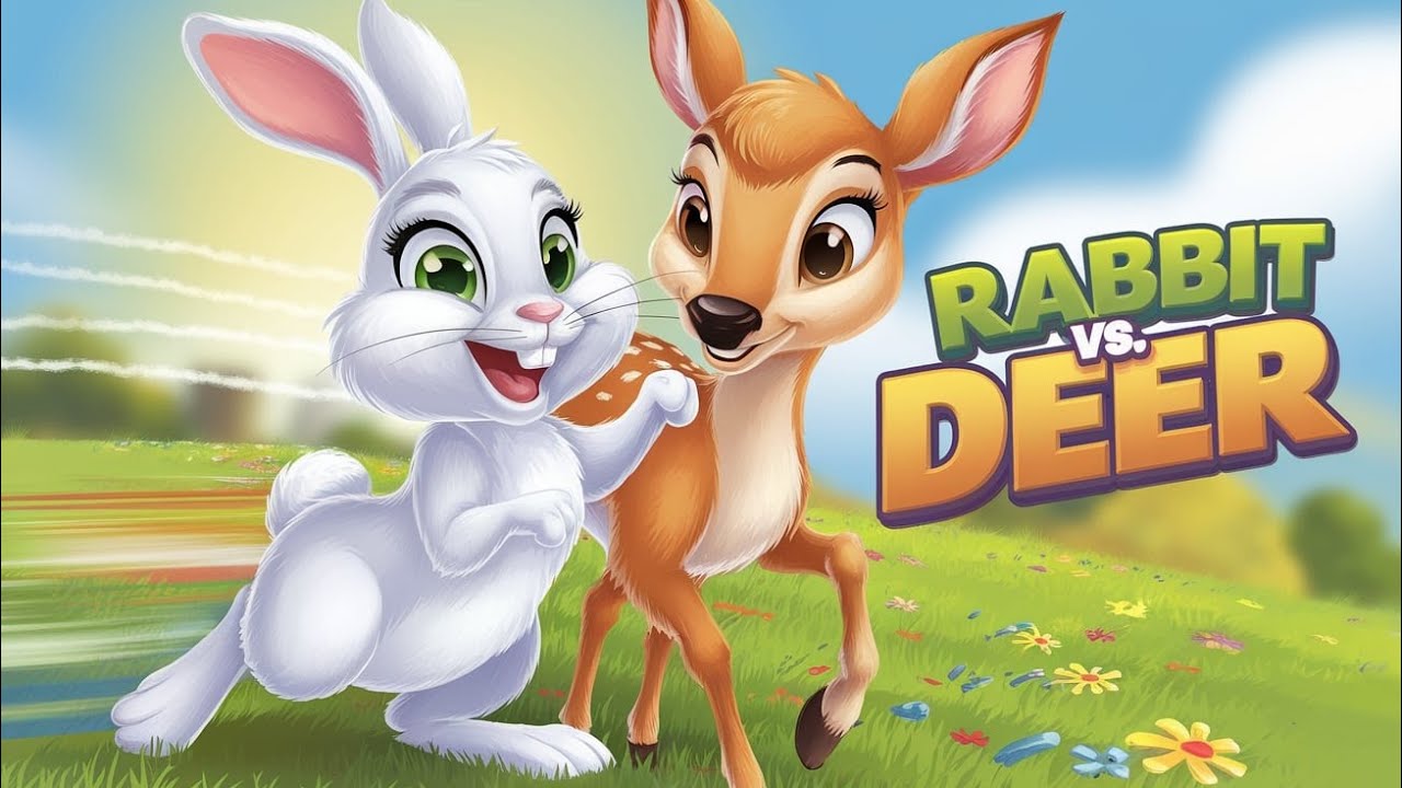 Rabbit vs. Deer Race | Fun Kids Poem with Animal Friends - YouTube