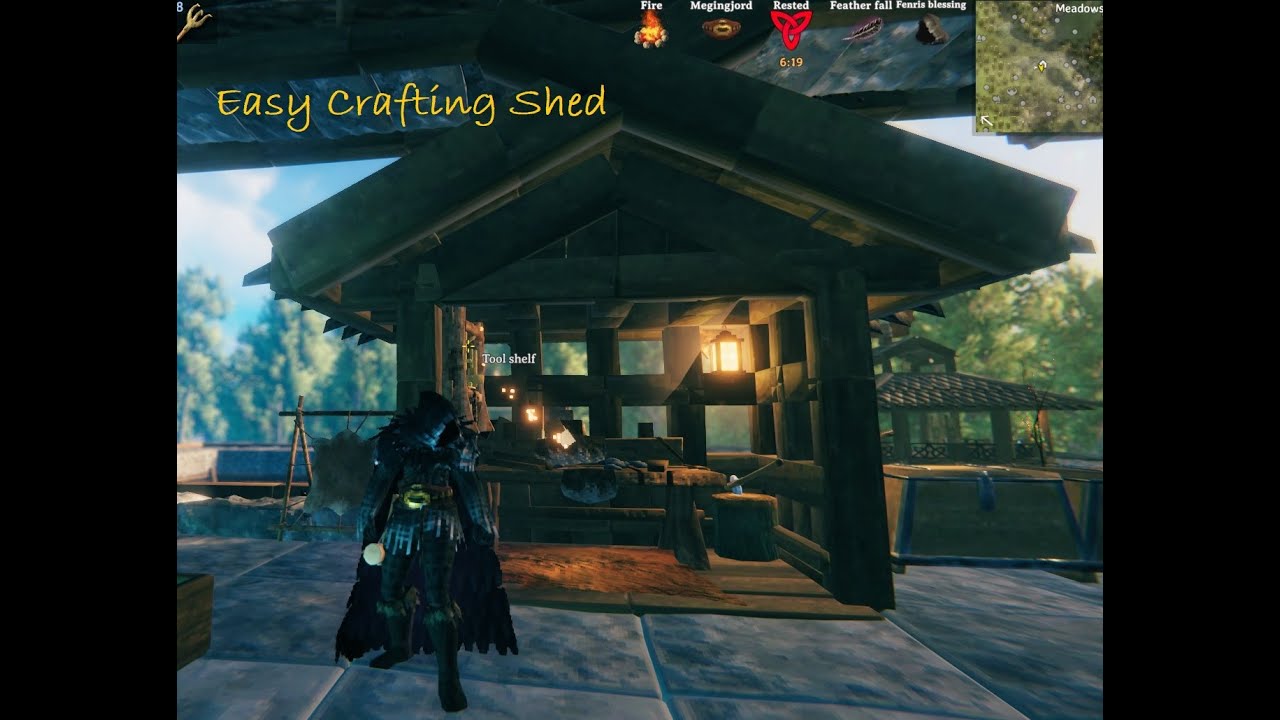 Valheim Easy Crafting Shed - YouTube