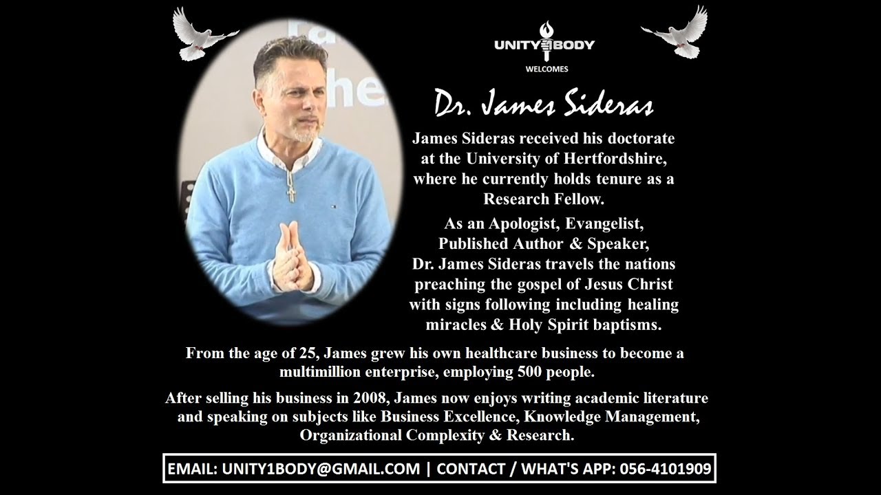 Dr. James Sideras (1) - Unity1Body (May 2018) - YouTube