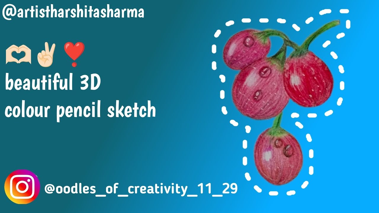 Beautiful 3D Colour Pencil Sketch 🫶🏻 🏻 ️#3d #3dsketch #youtube # ...