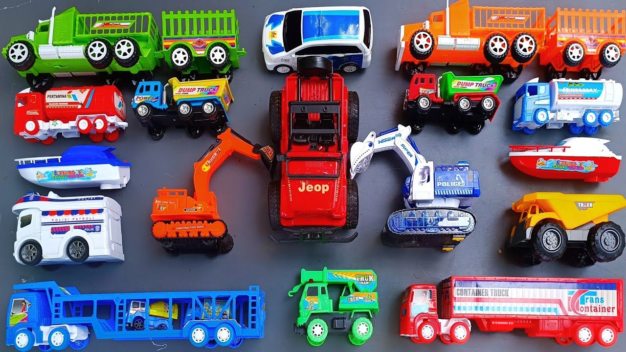 mobil jeep, excavator, mobil derek, truk kontainer, speedboat, mobil ...