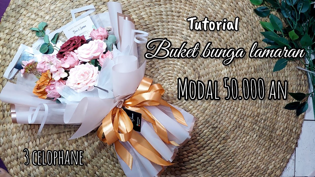 Tutorial Buket bunga lamaran. modal bahan 50.000 an - YouTube