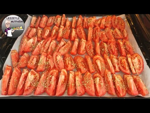 Kışın Domates Almıyorum ❗ Fırında Domates Kurusu 🍅🍅 Favori Kahvaltı Tarifi Olacak ✔️