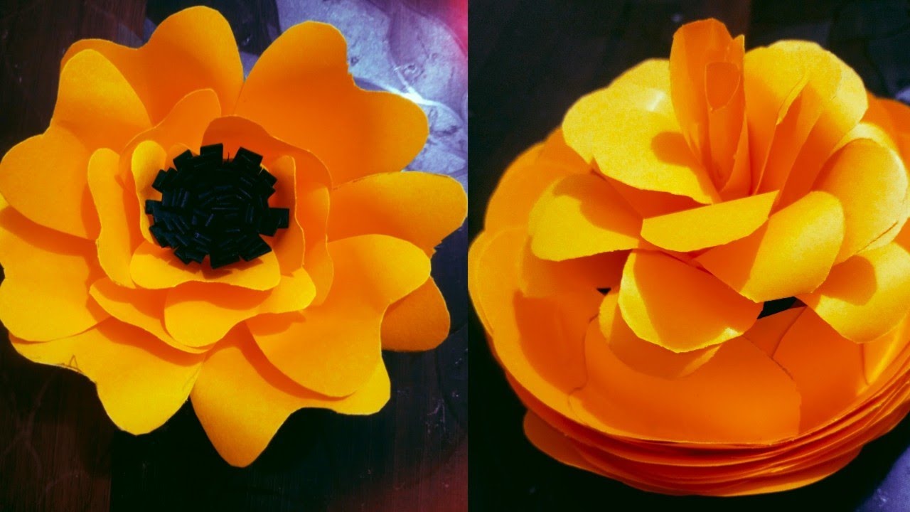 how to make yellow paper table decor flowers/home decor ideas/yellow ...