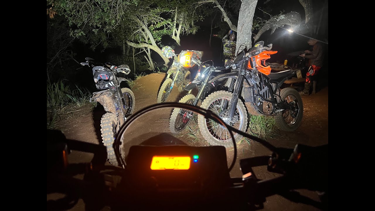 Trail riding on the surron ultra bee | we lost our friend in the dark ...