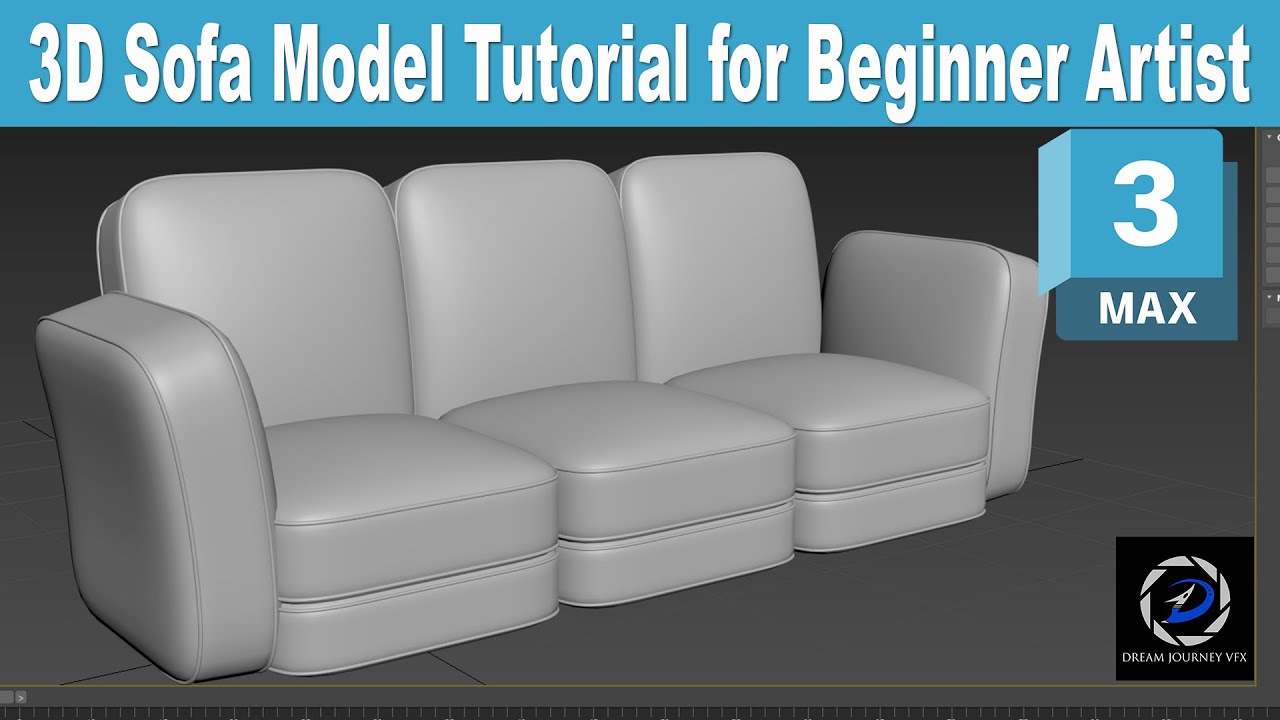 How to Create a 3D Model Sofa in Autodesk 3Ds Max 2023 - YouTube