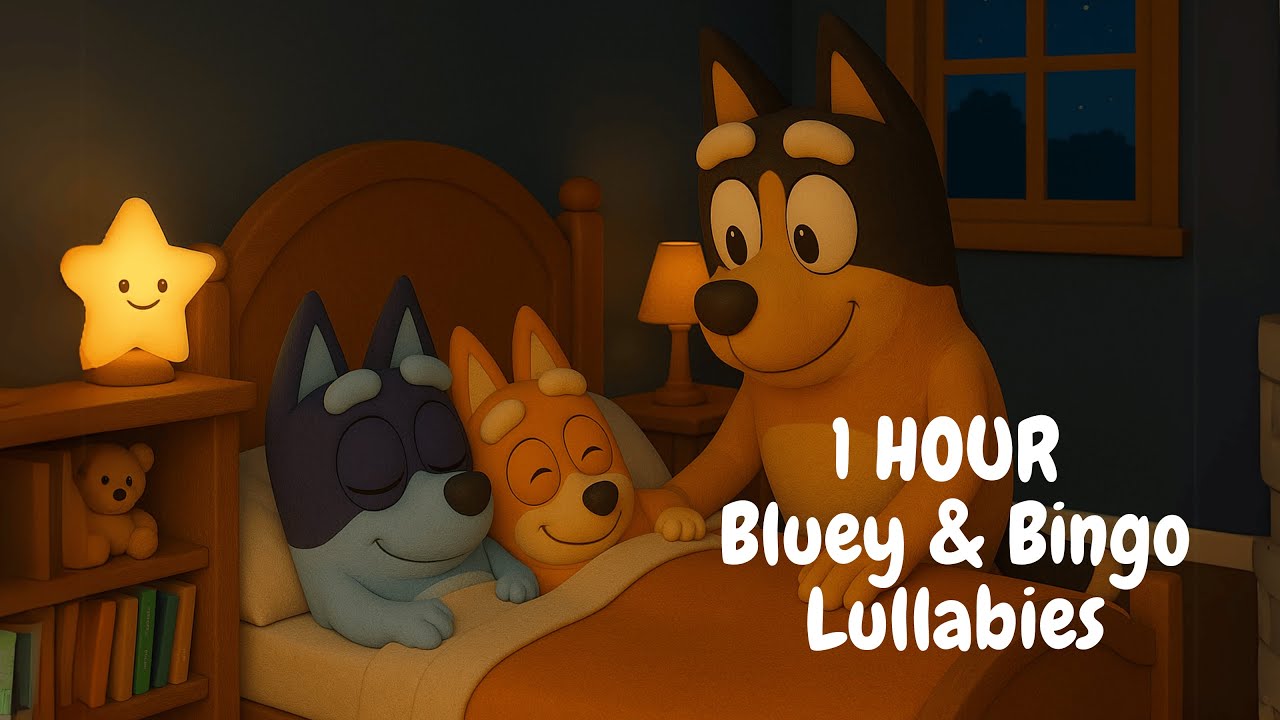1 Hour of Bluey & Bingo Lullabies 💙 Music Box Sleep Compilation for ...