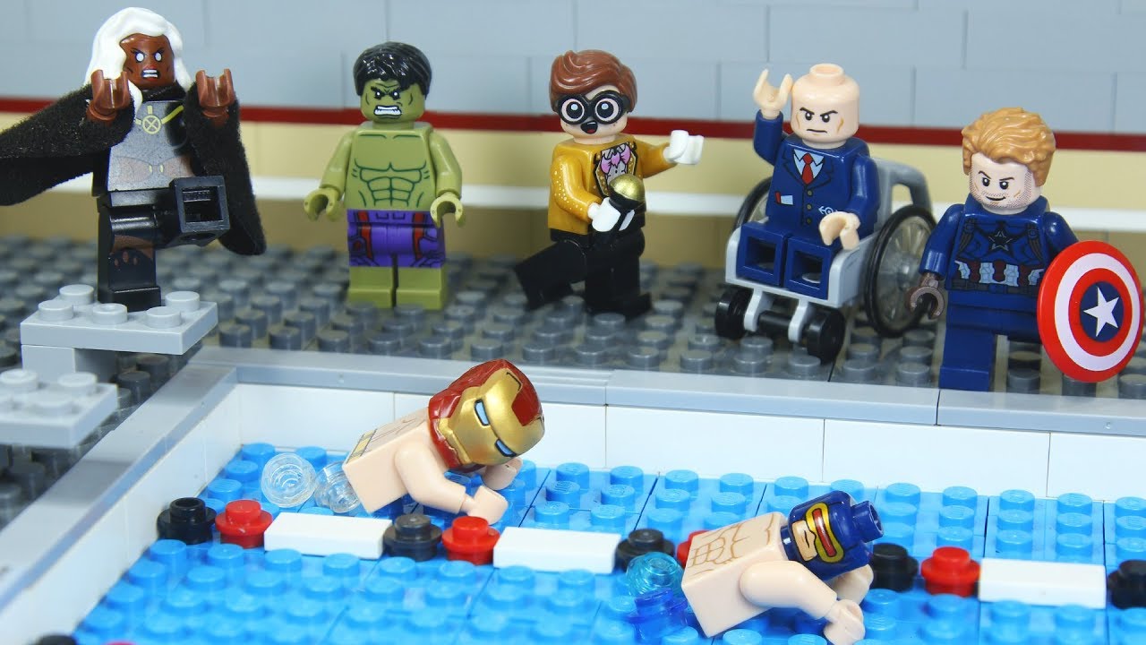 Lego Avengers vs Xmen Swimming Pool Champion - YouTube