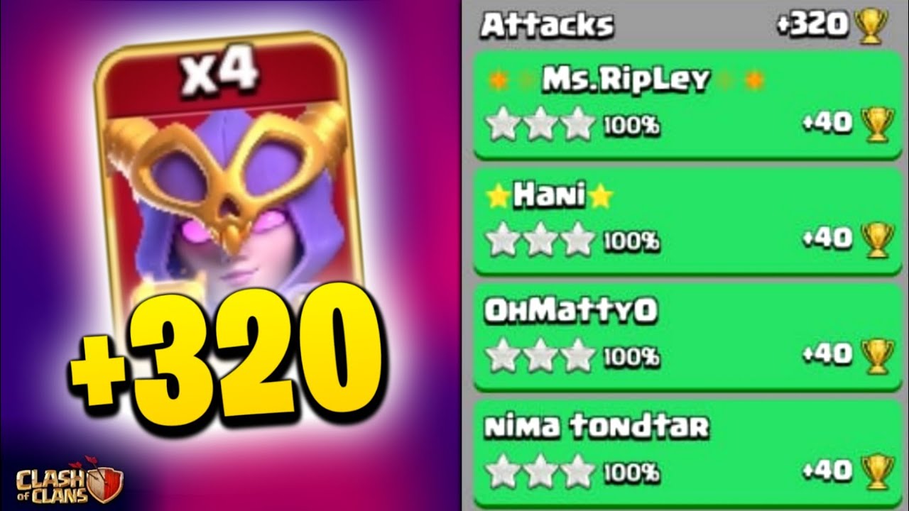 Perfect Day! +320 in Th16 Legends | FireBall Witch OP! Clash of clans ...