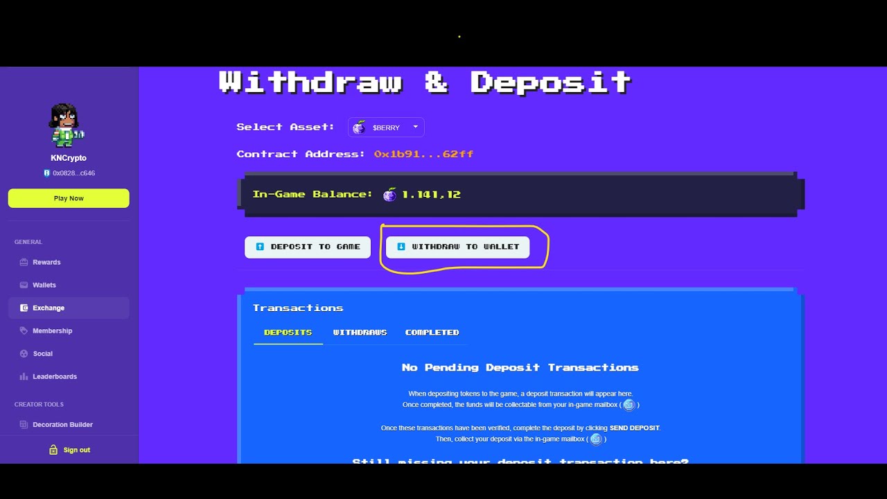 Pixels NFT Game | P8 - Hướng dẫn rút token Berry về ví và swap sang ...