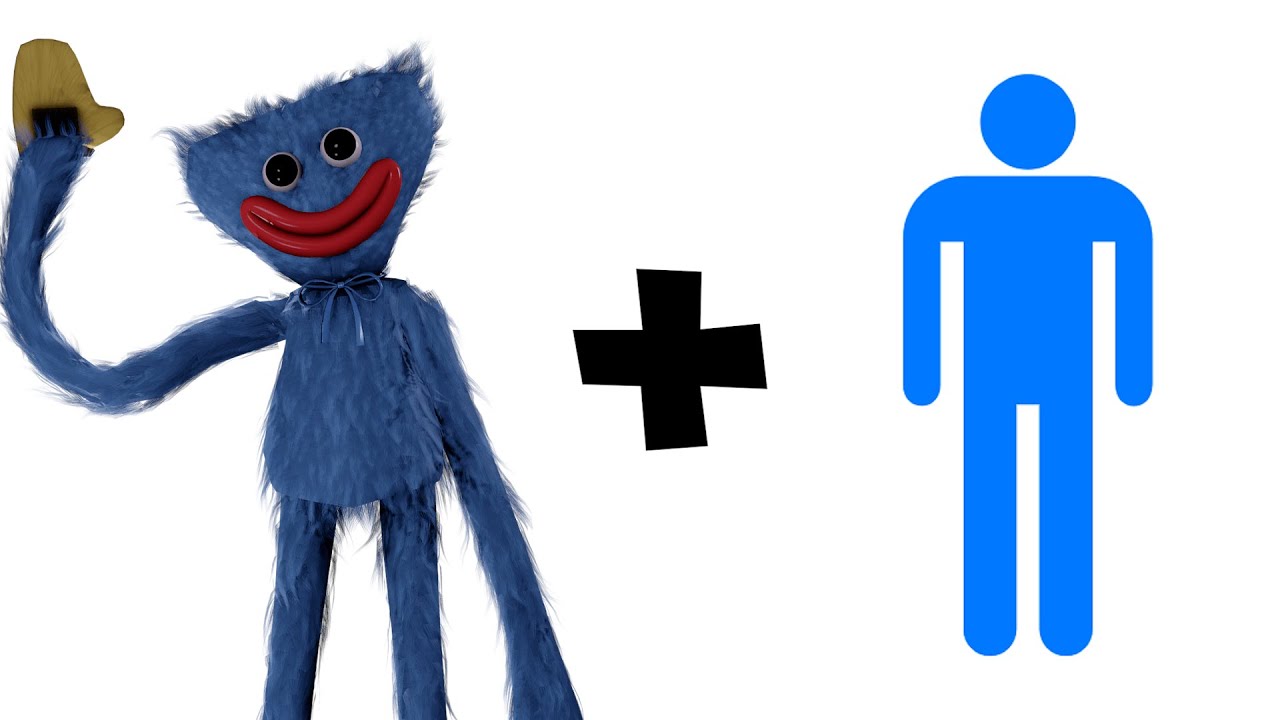 Huggy Wuggy + Man = ??? Poppy Playtime Animation meme - YouTube