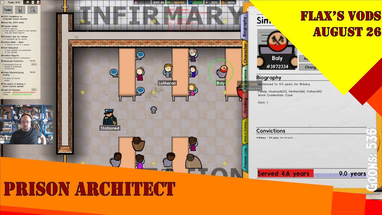PFlax plays Prison Architect Aug 26 2025 - "The Perfect Prison has no ...