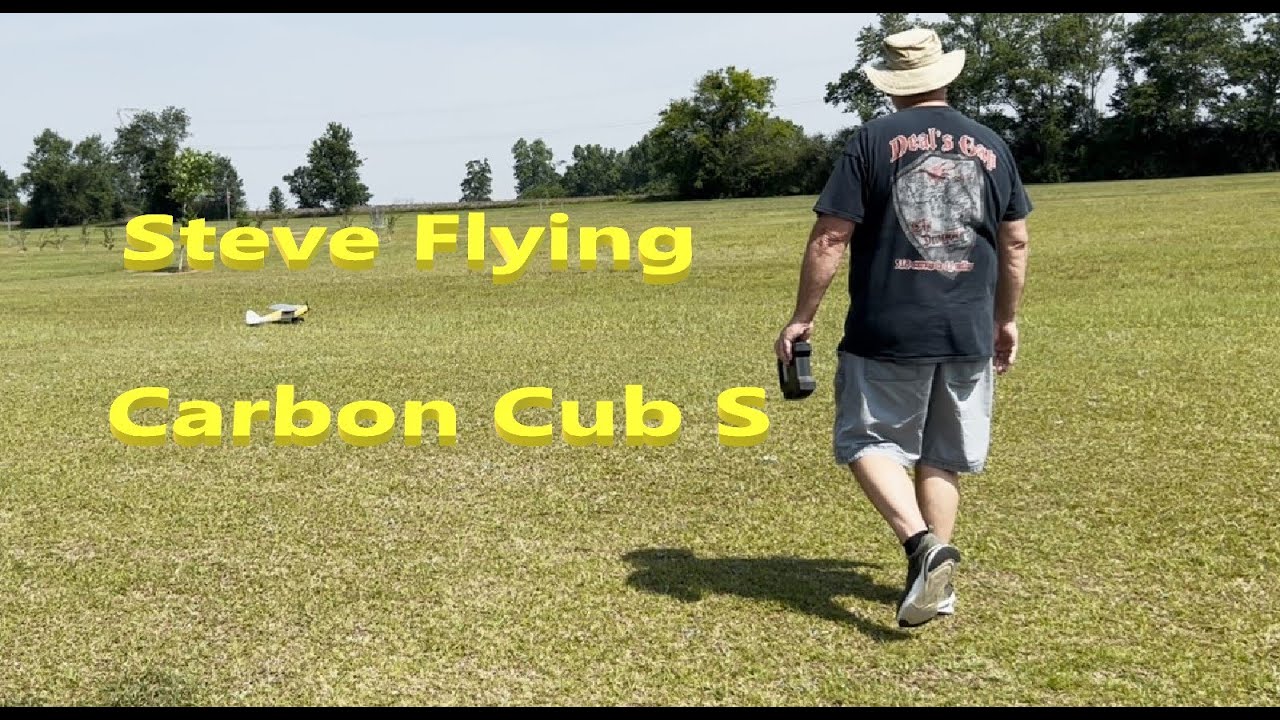 Steve Flying the Eflite Carbon Cub S Eastgate Park Dothan LA - YouTube