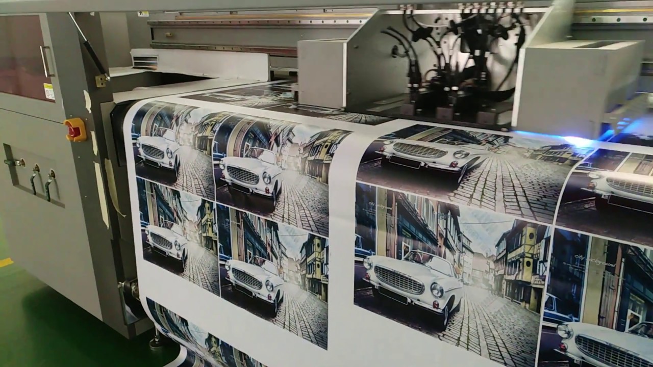 UV hybrid printer with Kyocera print heads,digital large format ...