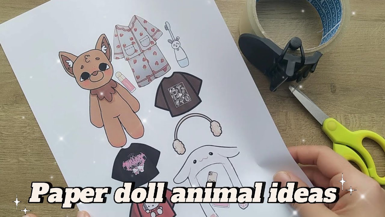 Paper DIY Paper doll animals ideas Tutorial - YouTube