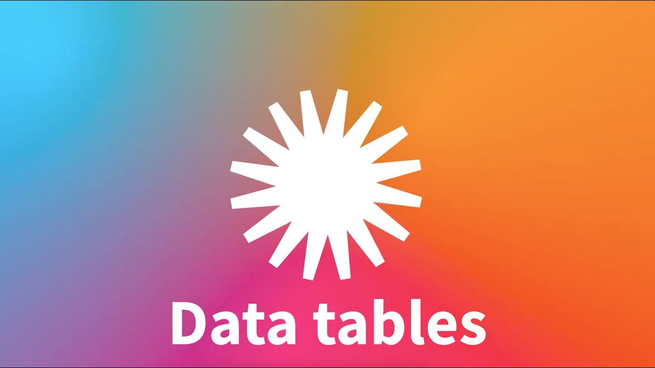 Flourish data tables - YouTube