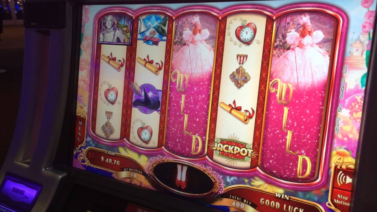 Wizard of Oz Ruby Slippers 2 Slot Machine Bonus - Glinda Bubbles - YouTube