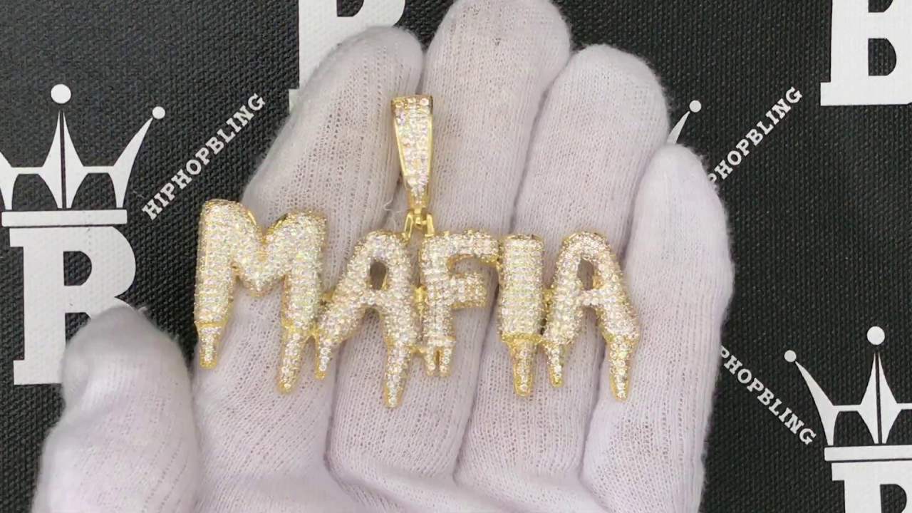 Custom Drip Bubble Name Pendant Bling Bling | Personalized Hip Hop ...