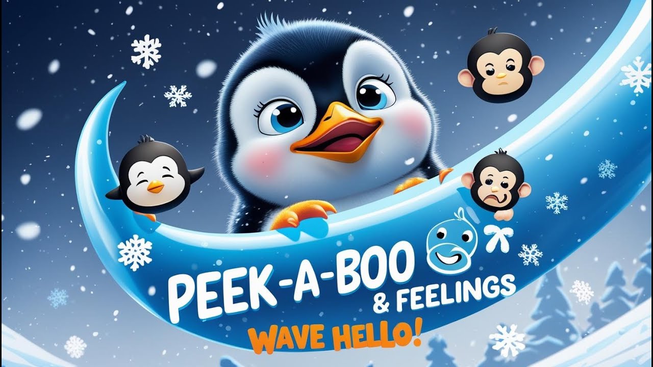 Peak-A-Boo penguin - YouTube