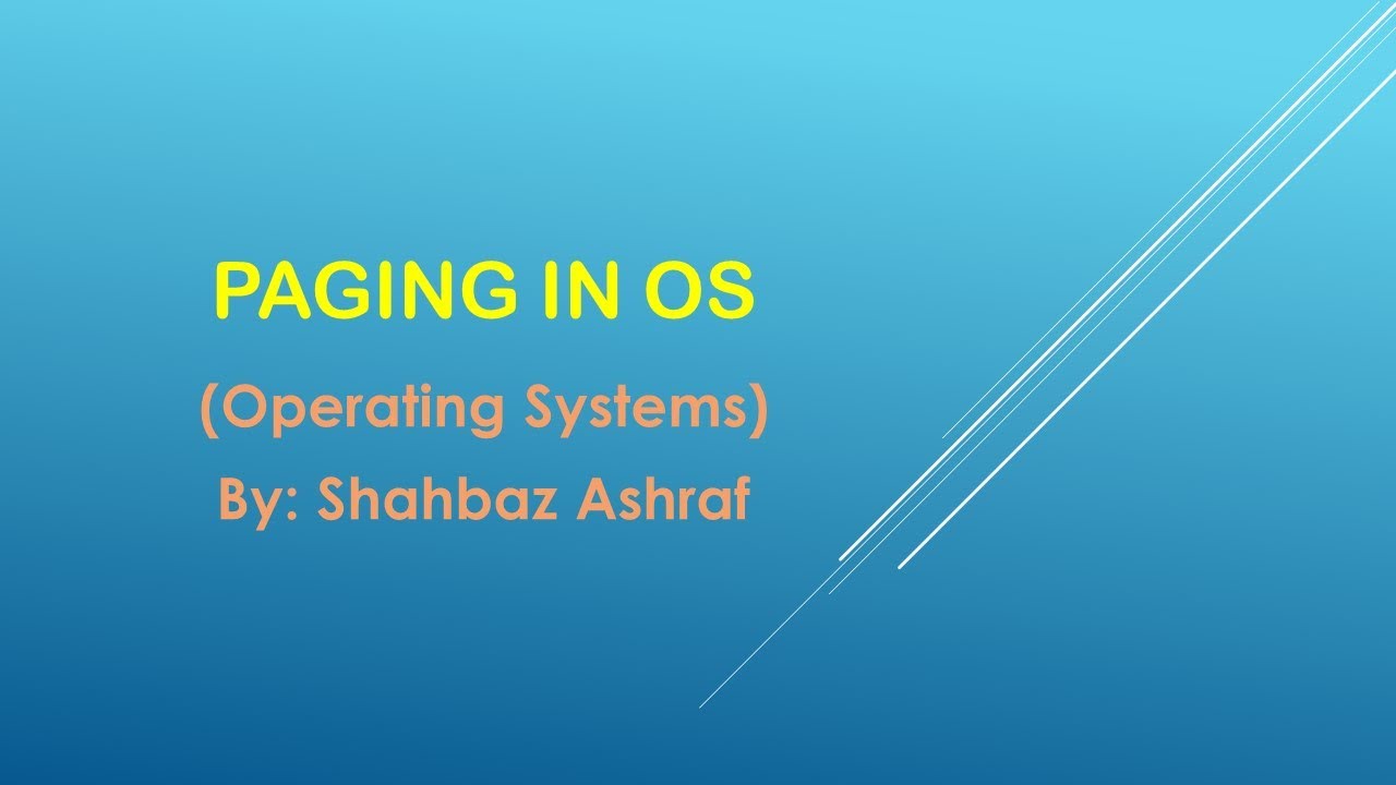 Paging in OS | Operating System #operatingsystem #os - YouTube