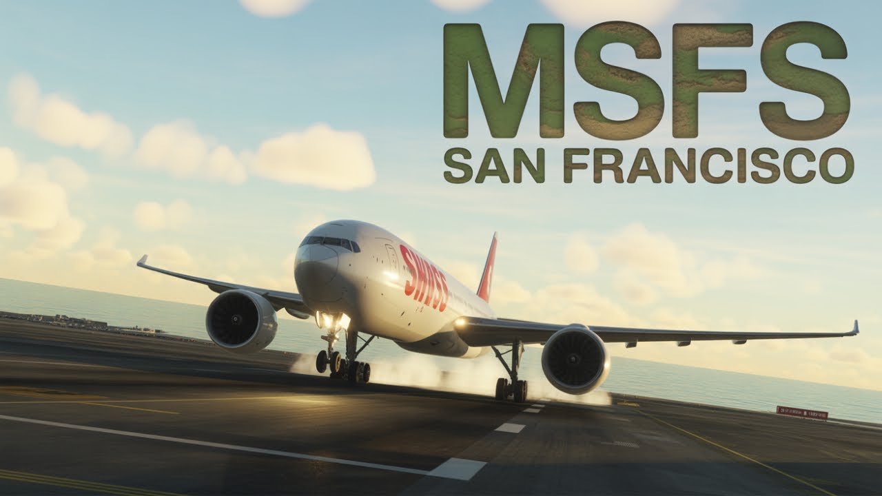 Swiss 777-300ER Approach to San Francisco Airport | MSFS 2024 - YouTube