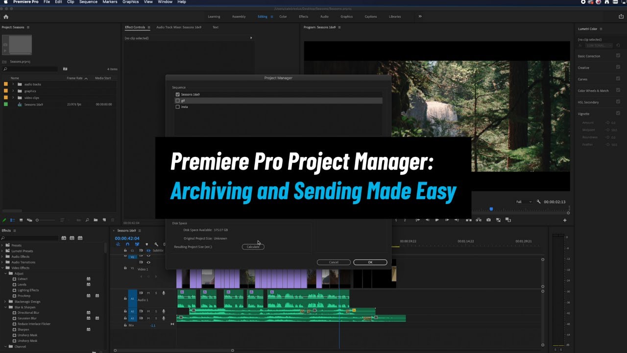 What is Project Manager in Premiere Pro? - YouTube
