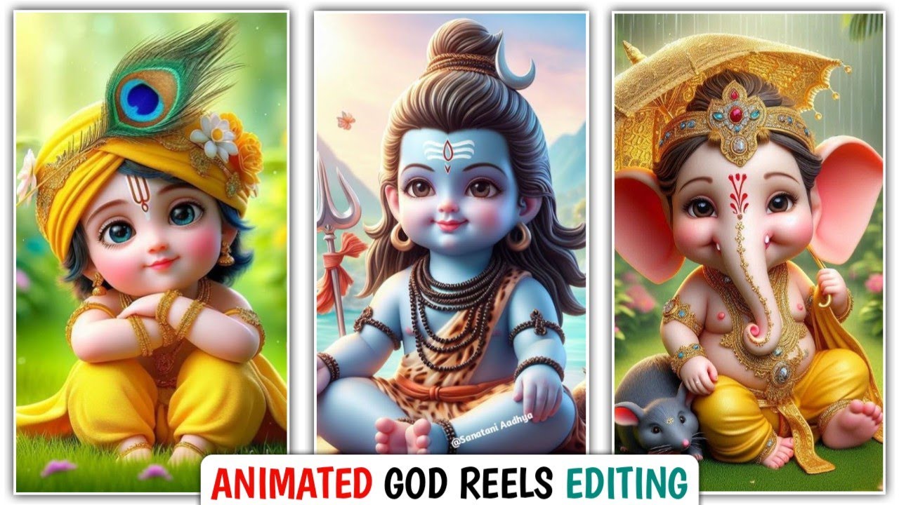 3D God Animation Reels Editing | Cute God Animated Reels Video Editing ...