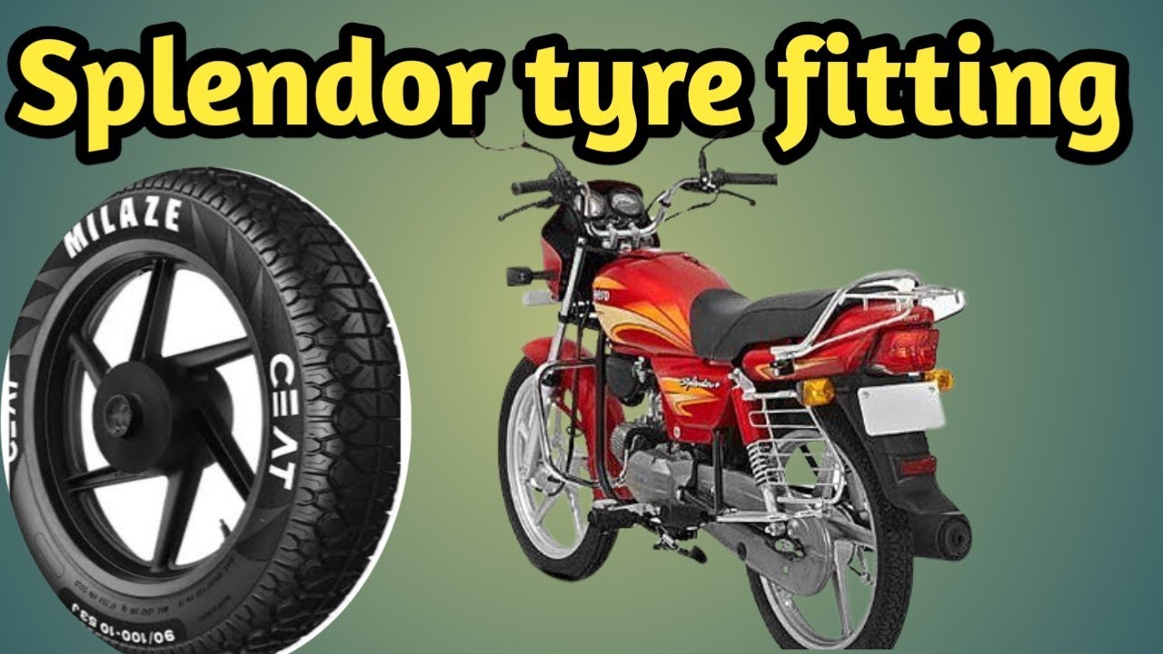Splendor mein big tyre fitting /300/18 Ceat Tyre tubeless tyre - YouTube