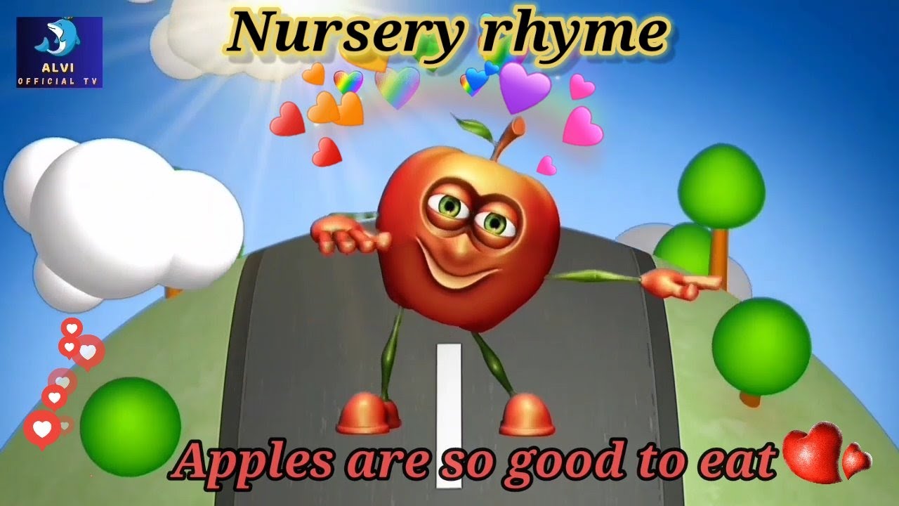Apple song for kid's || बच्चों की कविता || Nursery rhyme & kid's song ...