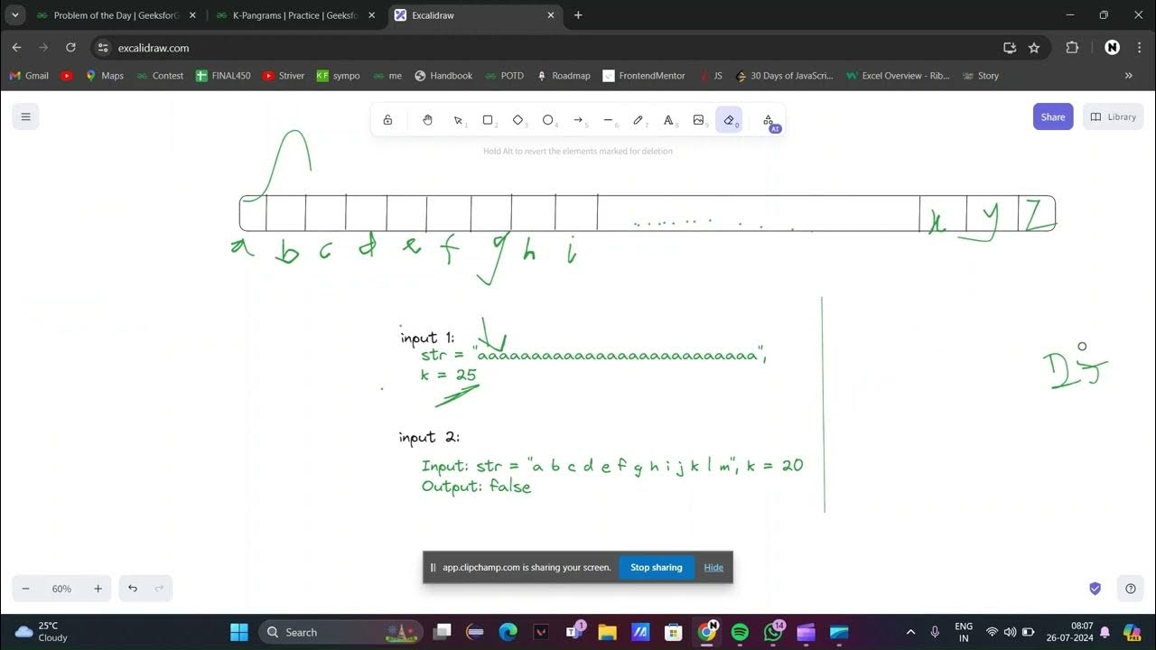 K-Pangram problem | String problem | GFG POTD | #GFG - YouTube