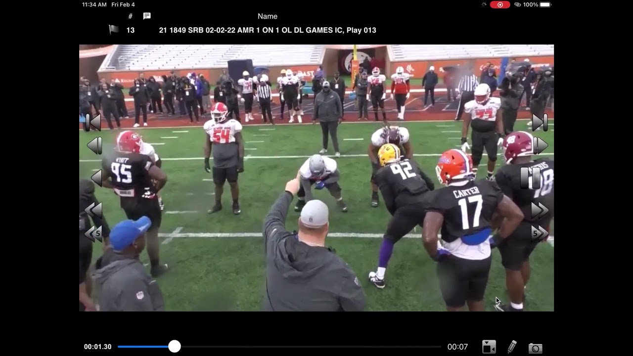 Neil Farrell Jr. Senior Bowl 1v1 Film (LSU DT, #92) - YouTube